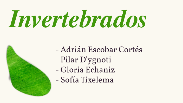 clasificación de los invertebrados by Adrián Escobar Cortés on Prezi