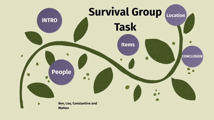 Survival Group Task by Ben Brake on Prezi