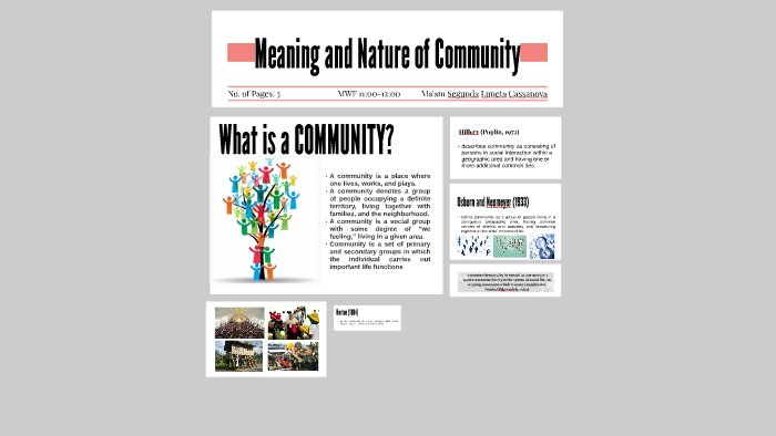 Meaning and Nature of Community by Samantha Mercado on Prezi