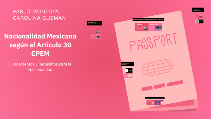 Nacionalidad Mexicana según el Artículo 30 CPEM by PABLO MONTOYA on Prezi