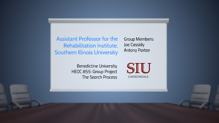 The Search Process for the Assistant Professor in the Rehabilitation ...