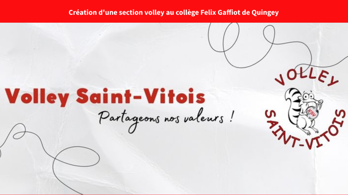 Création d'une section volley au collège Felix Gaffiot de Quingey by ...