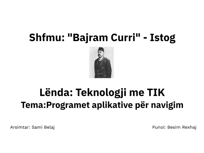 PROGRAMET APLIKATIVE PER NAVIGIM by Besi Rexhaj on Prezi