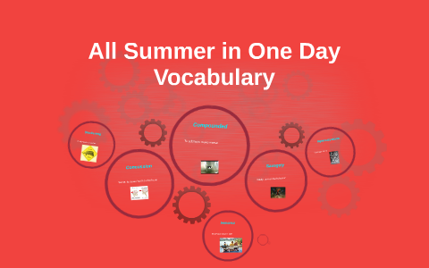 All Summer in One Day Vocabulary by kelly Jacobsen