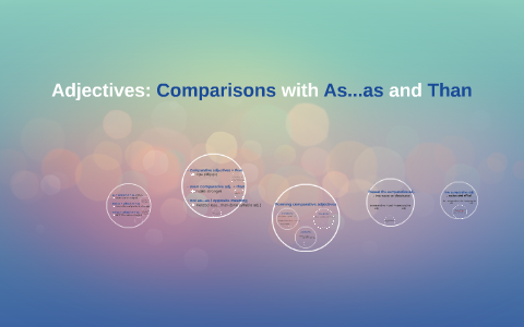 Adjectives: Comparisons with As...as and Than by Saebom Bae on Prezi