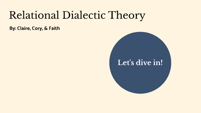 Relational Dialectics Theory by Faith Dalavai on Prezi