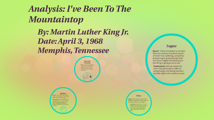 Martin Luther King Jr. I've been to the mountaintop speech by chynah ...