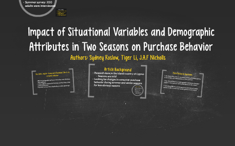 Impact of Situational Variables and Demographic Attributes i by Amanda ...