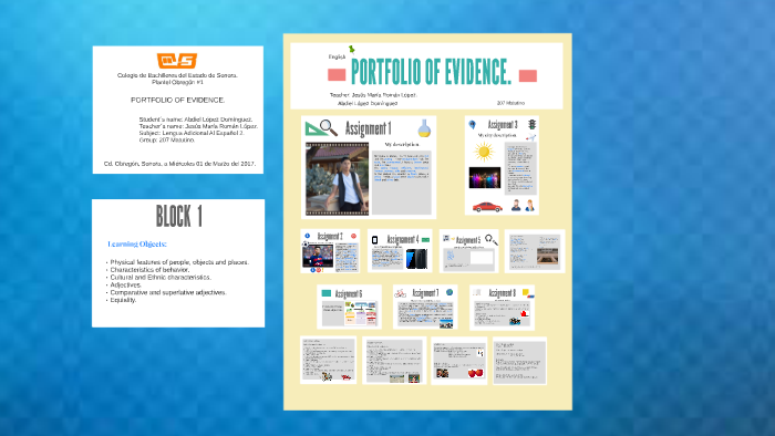 PORTFOLIO OF EVIDENCE. by abdiel L on Prezi