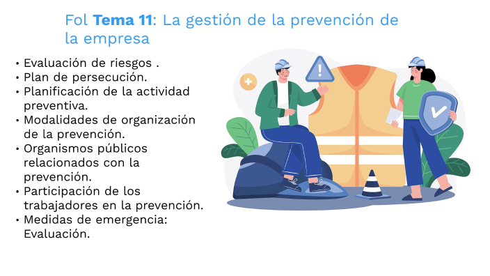Fol Tema 11: La gestión de la prevención de la empresa by Leticia M on ...