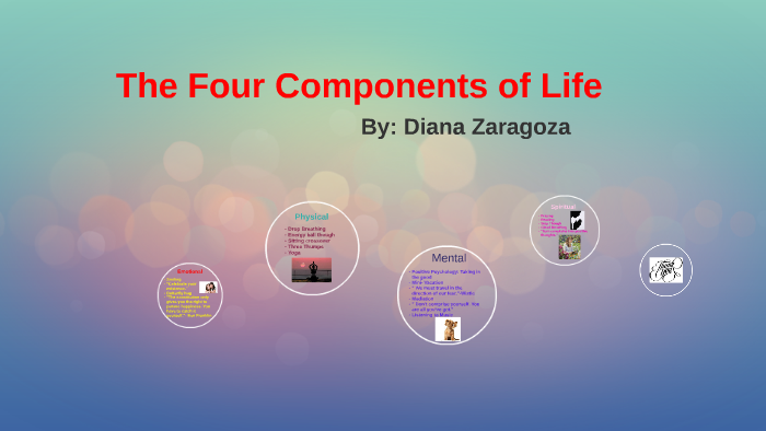 The Four Components of Life by Diana Zaragoza on Prezi