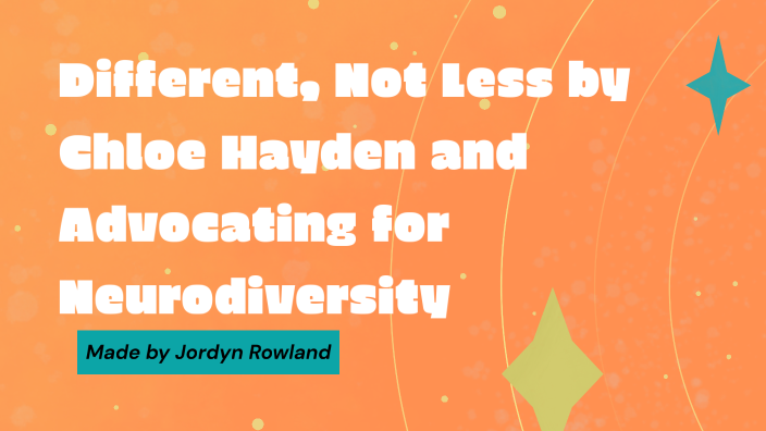 Advocating for Neurodiversity: Insights from Chloe Hayden's Memoir by ...