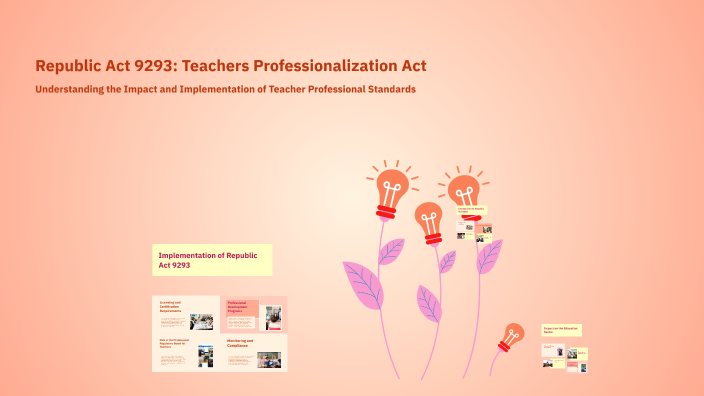 Republic Act 9293: Teachers Professionalization Act by Shamel Daclan ...