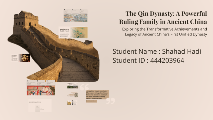 The Qin Dynasty: A Powerful Ruling Family in Ancient China by Shahad ...