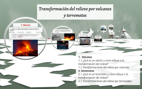 Transformación dle relieve por volcanes y terremotos by Sara Nieto ...