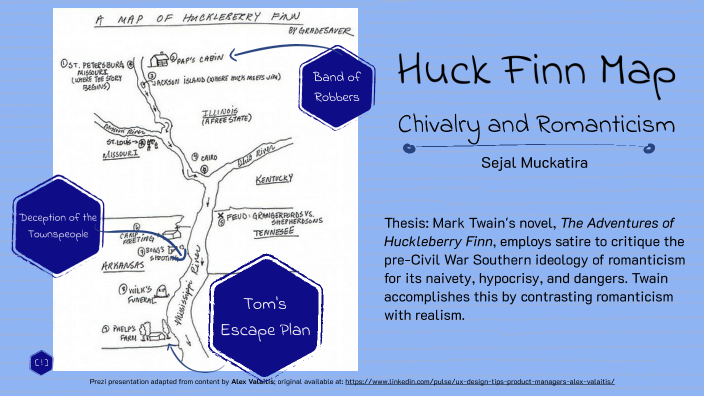 Huck Finn Map Romanticism by Sejal Muckatira (Student) on Prezi