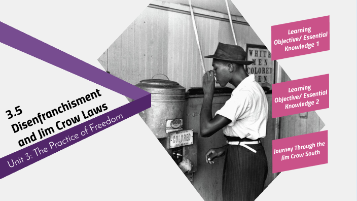 3.5 Disenfranchisement and Jim Crow Laws by Marcus Robinson on Prezi