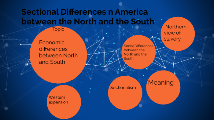 Sectional Differences n America between the North and the South by ...