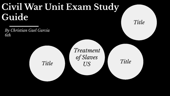 Civil War Unit Exam Study Guides by Christian Garcia on Prezi
