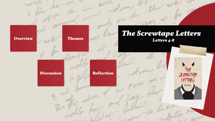 Screwtape Letters - Letters 4-8 (Curriculum Project)) by Heather Twigg ...