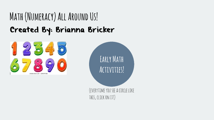 Child Development Project- Math (Numeracy) All Around Us by Brianna ...