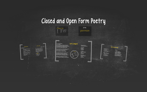 Closed and Open Form Poems by Amy Daley on Prezi
