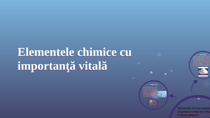 Elementele chimice cu importanţă vitală by Pogor Ana on Prezi
