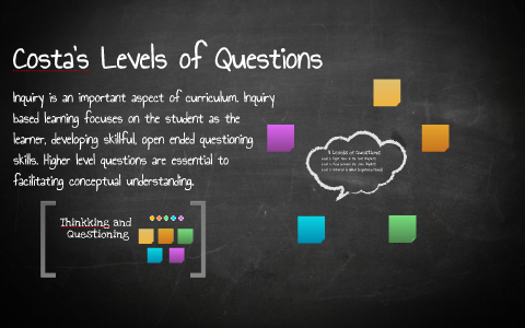 Costa's Levels of Questions by Kristen King on Prezi
