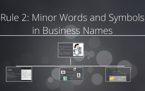 Rule 2: Minor Words and Symbols by Julie Long on Prezi