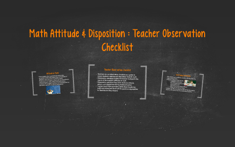 Math Attitude & Disposition : Teacher Observation Checklist by kait ...