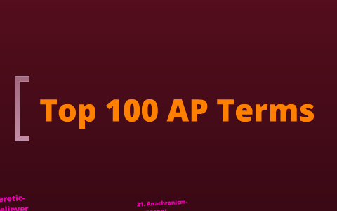 Top 100 AP Terms by Elsa Loya