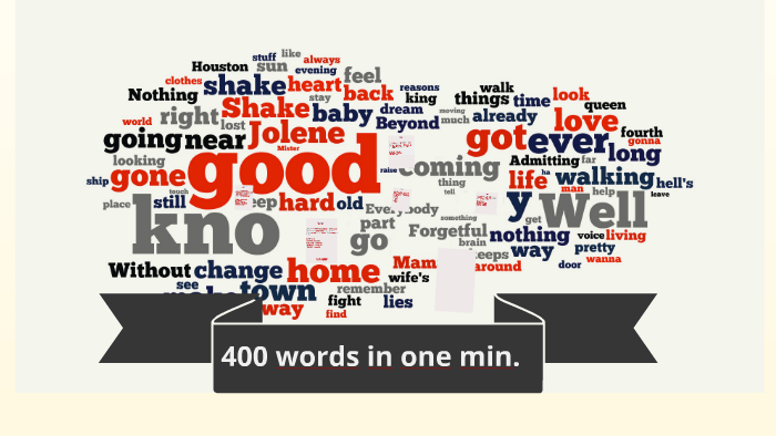 400 words in one min by Henrique Silvério on Prezi