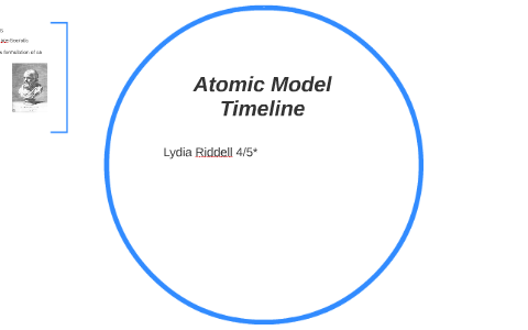 Atomic Model Timeline by Lydia Riddell on Prezi