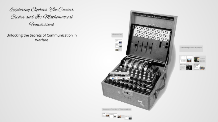 Exploring Ciphers: The Caesar Cipher and Its Mathematical Foundations ...