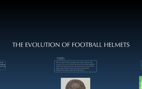 EVOLUTION OF FOOTBALL HELMETS by ryan buckholz