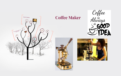 The first coffee machine was made in 1818 by james stars on Prezi