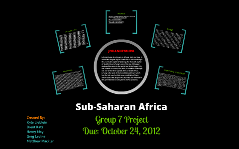 Sub-Saharan Africa Group 7 Project by Kyle Lane on Prezi