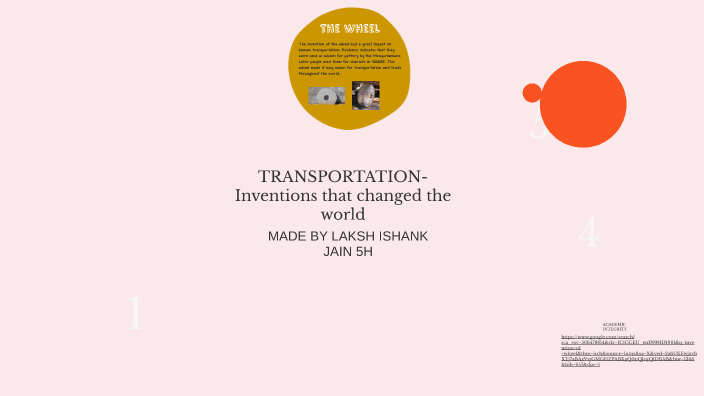 Inventions that changed the world- TRANSPORTATION By Laksh Jain by ...
