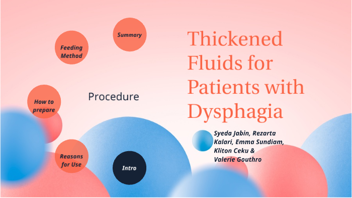 Thickened Fluids for Patients with Dysphagia by Valerie Gouthro on Prezi