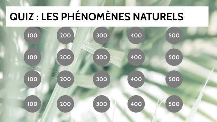 Les phénomènes naturels by Emily Lalancette on Prezi
