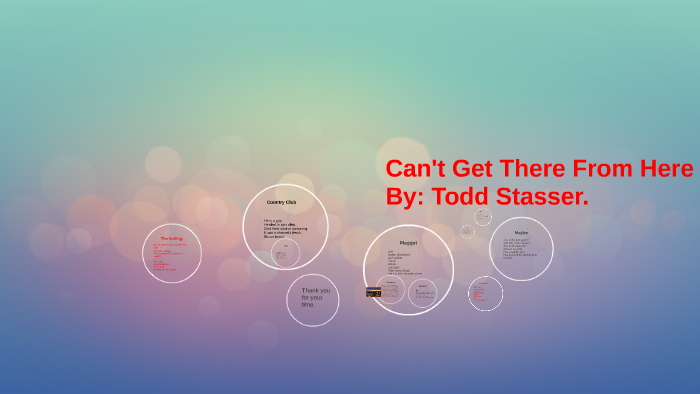 Can't Get There From Here By: Todd Strasser by Fred Harlow on Prezi