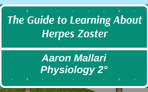 The Guide to Understanding Herpes Zoster by Aaron Mallari