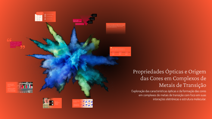 Propriedades Ópticas e Origem das Cores em Complexos de Metais de ...
