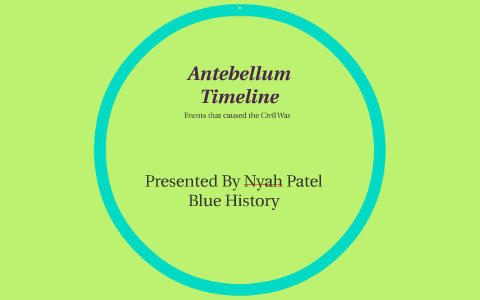 Antebellum Timeline by Nyah Patel on Prezi