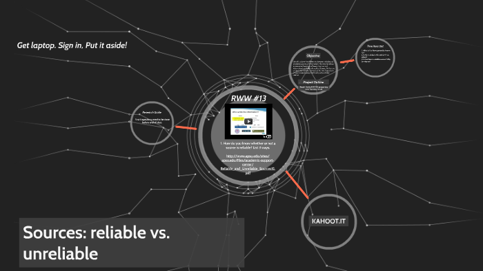 Sources: reliable vs. unreliable by Genny Roman on Prezi