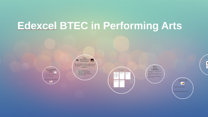 Edexcel BTEC in Performing Arts by Hayley Smith on Prezi