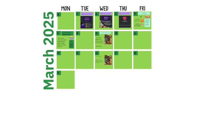 TAM March Engagement Calendar by Caroline Odom on Prezi