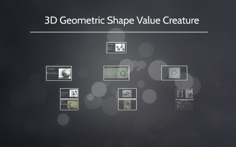 3D Geometric shape value creature by Heather Brown