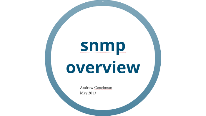 Snmp overview by Andrew Couchman on Prezi