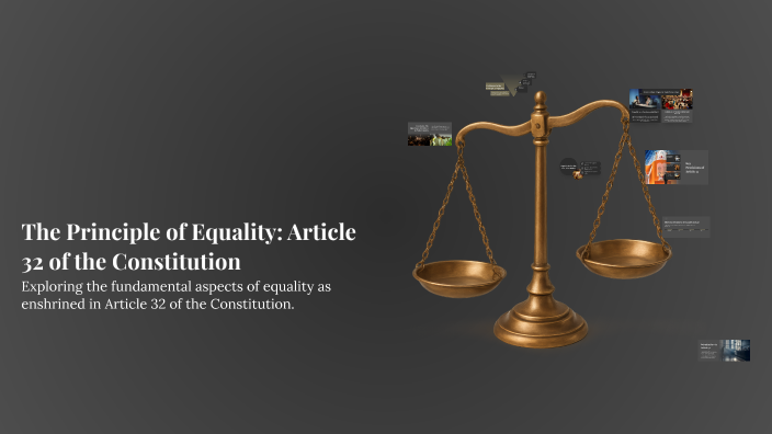The Principle of Equality: Article 32 of the Constitution by Rozalia ...
